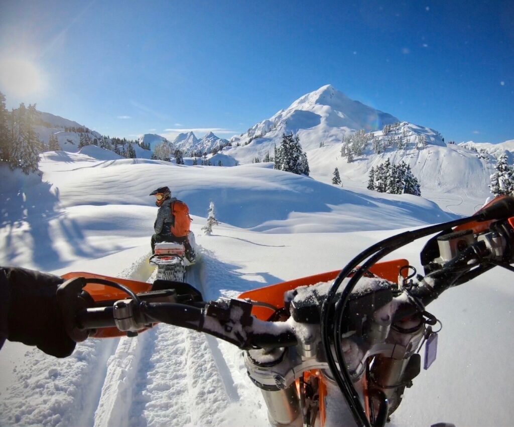 Heli-biking - Whistler Snowmobile